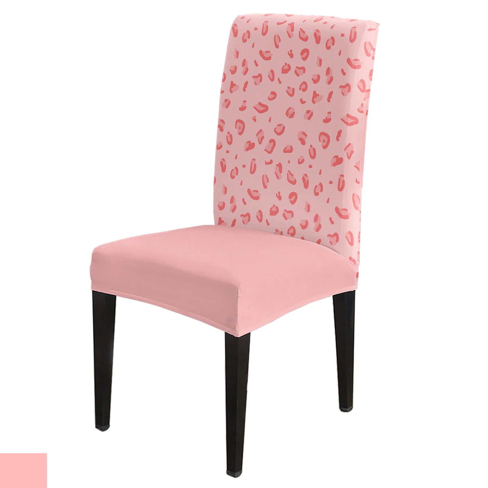 Chair Cover Pink Leopard Dining Spandex Elastic Chair Sliover Case for ...