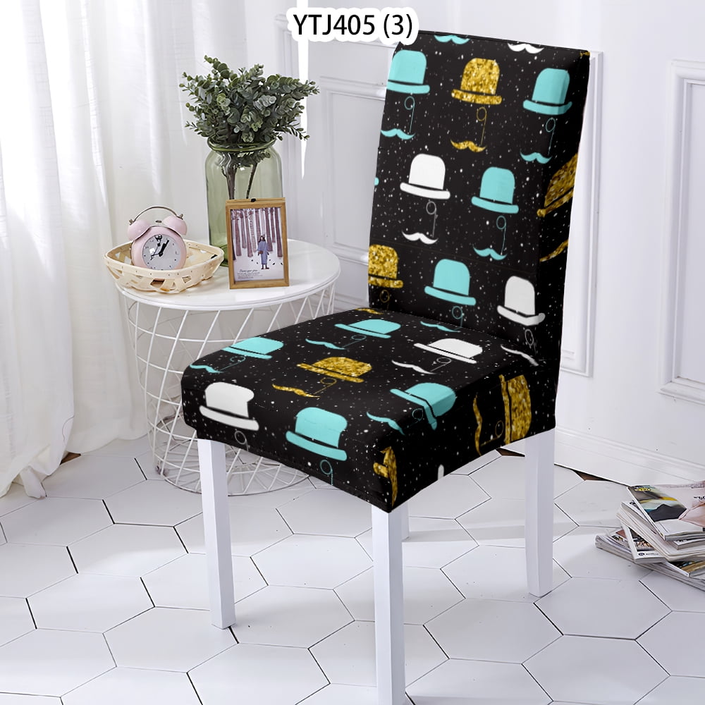 Chair Cover Simple Geometry Spandex Chair Sliover Chairs CoversChairs ...