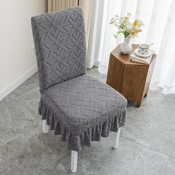 Chair Cover for Dining Chairs - Stretch Fit Skirt Design, All-season ...