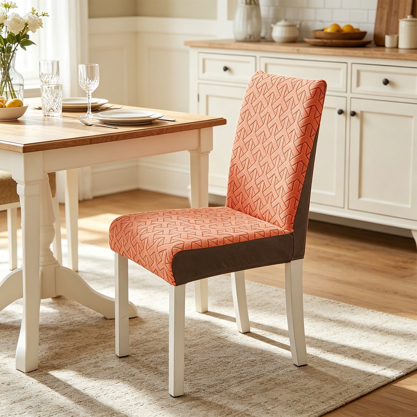Chair Cover for Household Table and Chair Set Chair Cover with Backrest ...