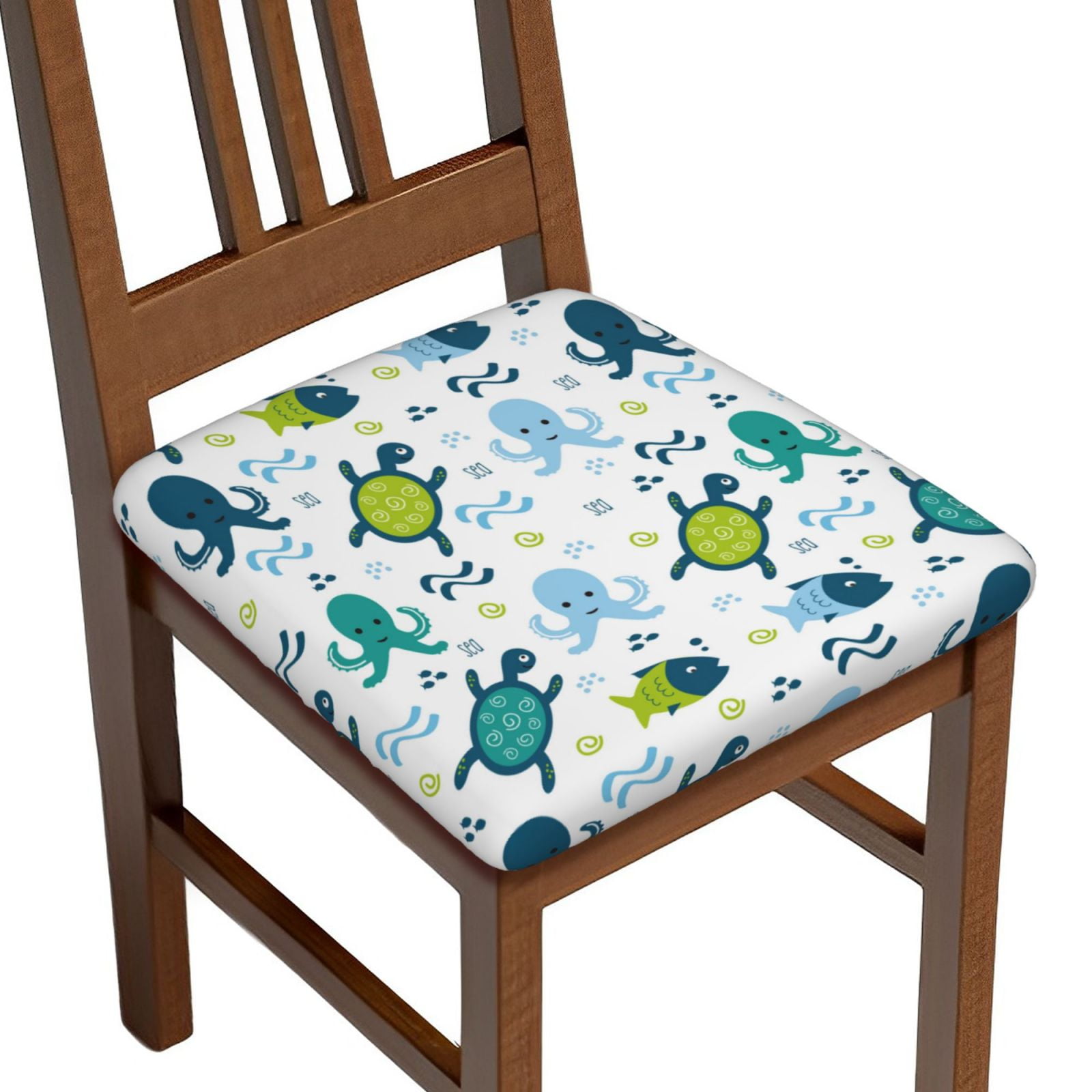 Chair Covers for Dining Chairs - Cartoon Sea creatures Stretch ...