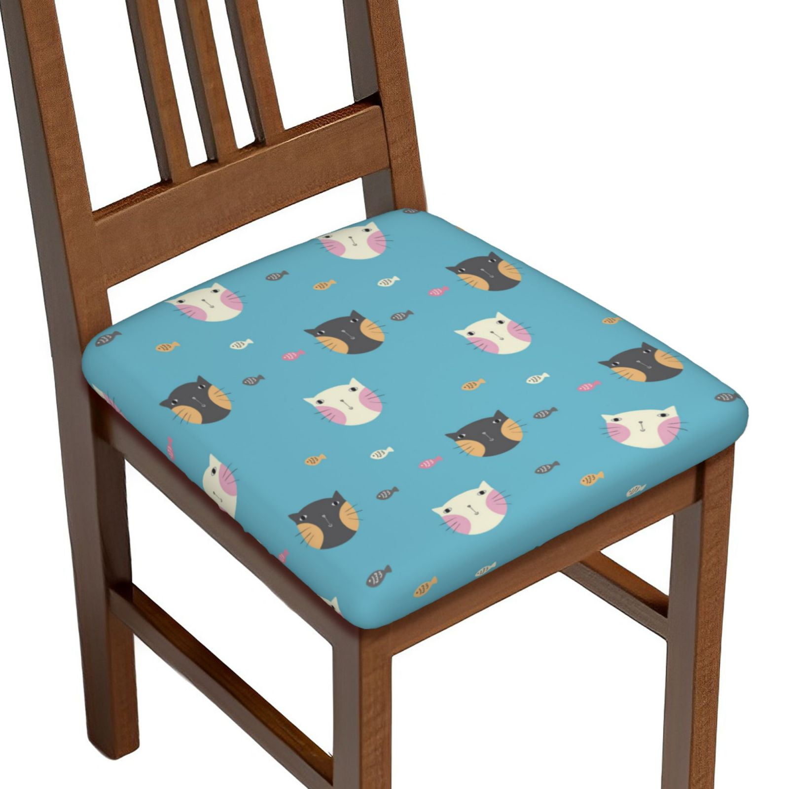 Chair Covers for Dining Chairs - Cat fish print Stretch Removable Seat ...