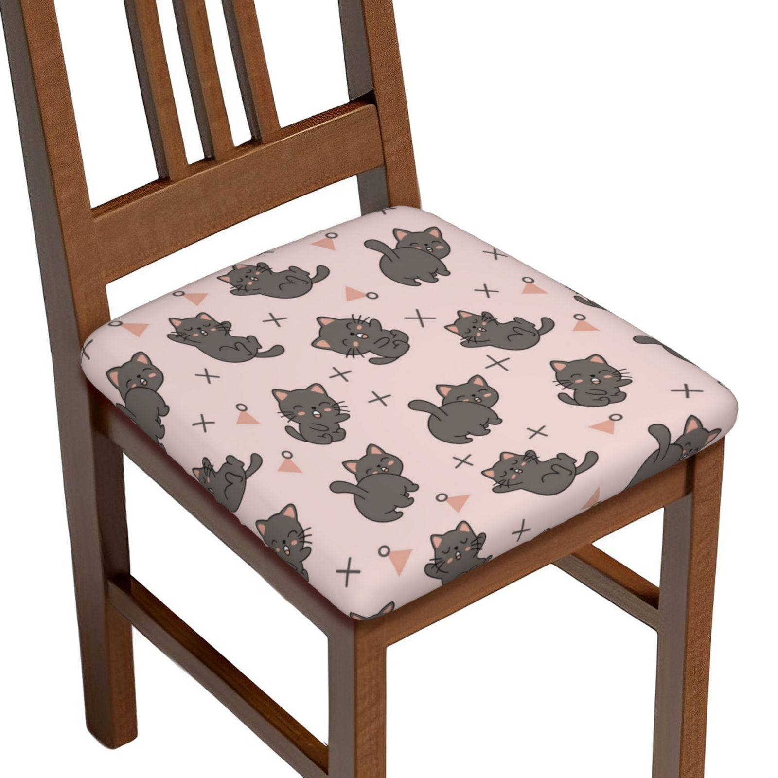 Chair Covers for Dining Chairs - Cute Cartoon Smiling Cat Stretch ...