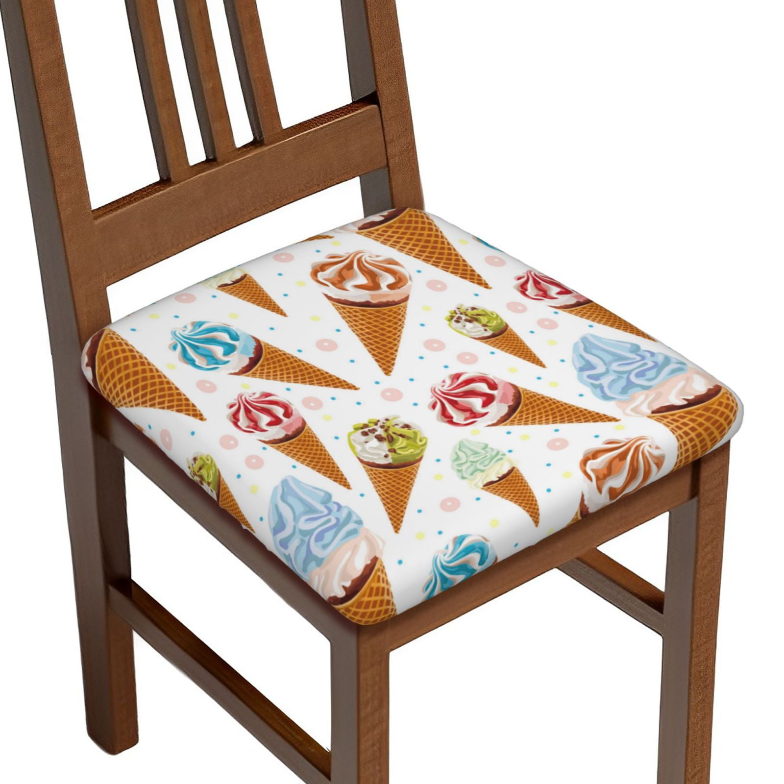 Chair Covers for Dining Chairs - Ice Cream No.J907 Stretch Removable ...