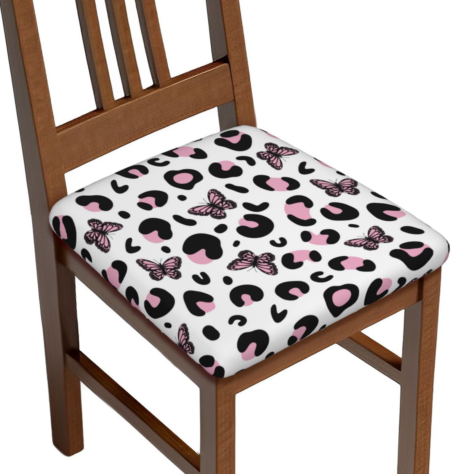 Chair Covers for Dining Chairs - Leopard print butterfly Stretch ...