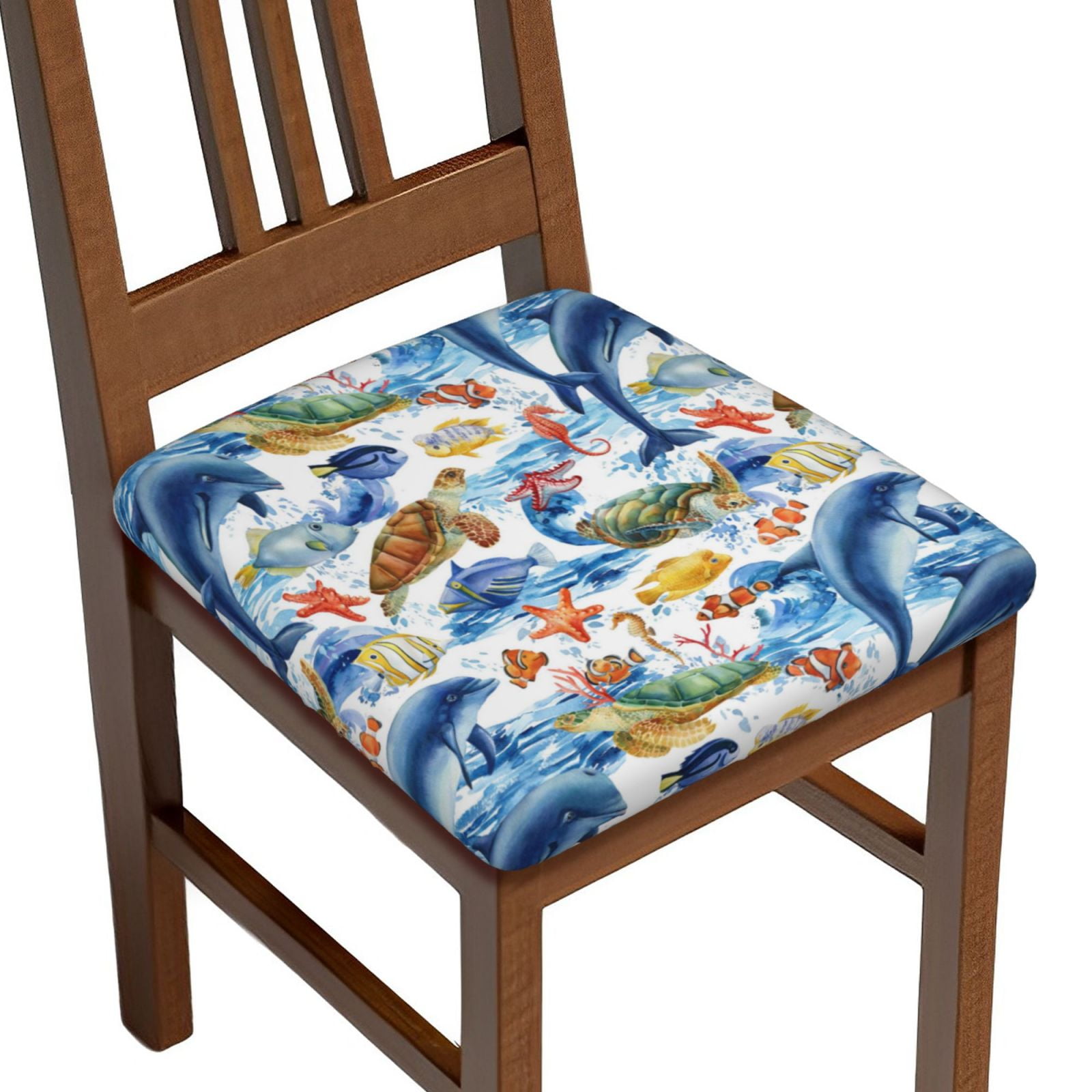 Chair Covers for Dining Chairs - Marine Animals Stretch Removable Seat ...