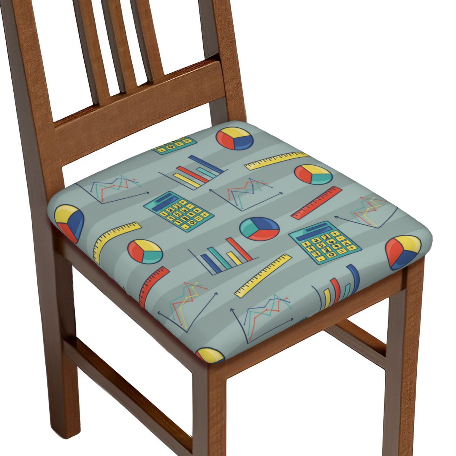 Chair Covers for Dining Chairs - Math Print ruler calculator Stretch ...