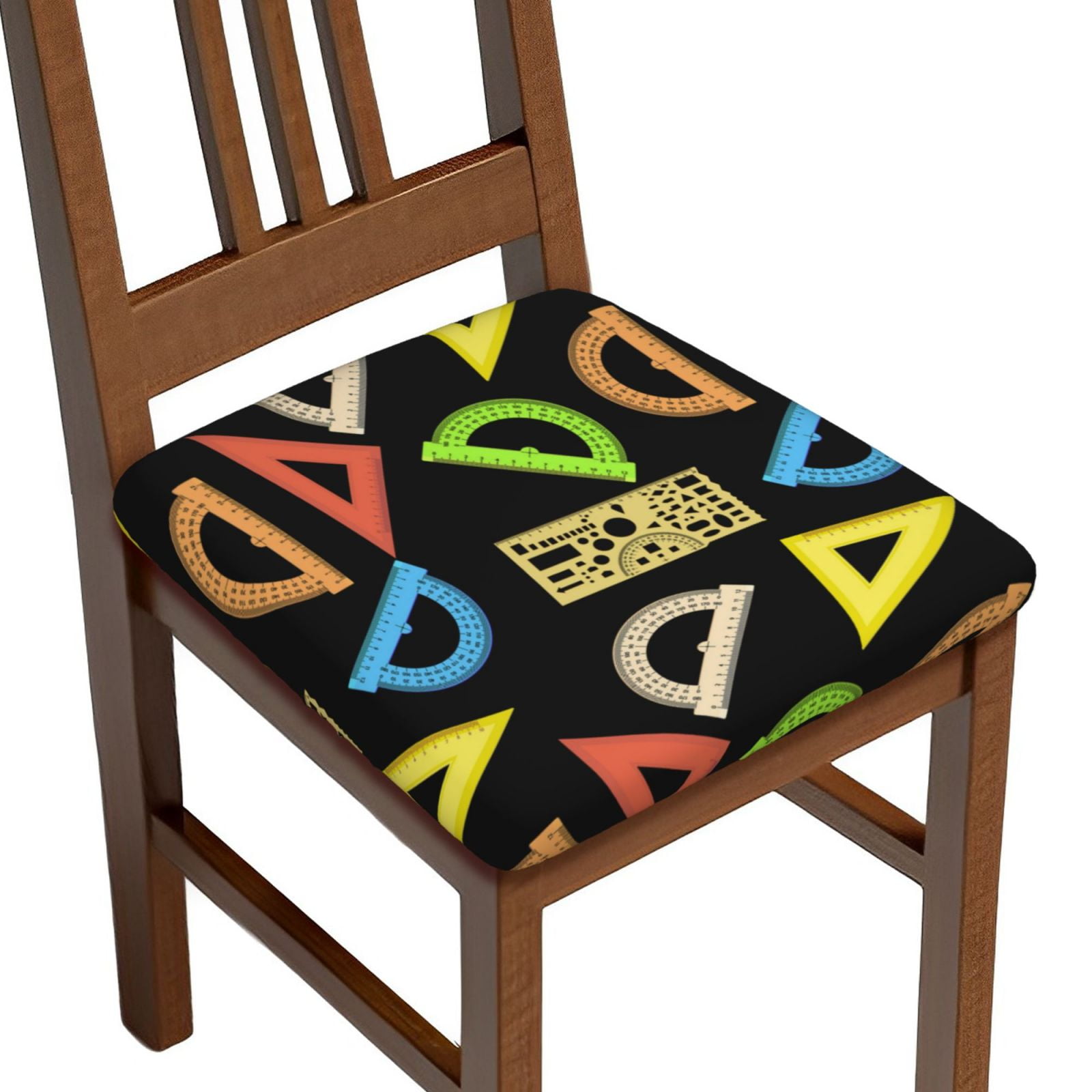 Chair Covers for Dining Chairs - Math ruler colorful Print Stretch ...