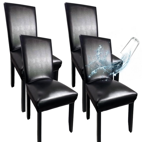 Chair Covers for Dining Chairs Set of 4, Super Stretch Waterproof ...
