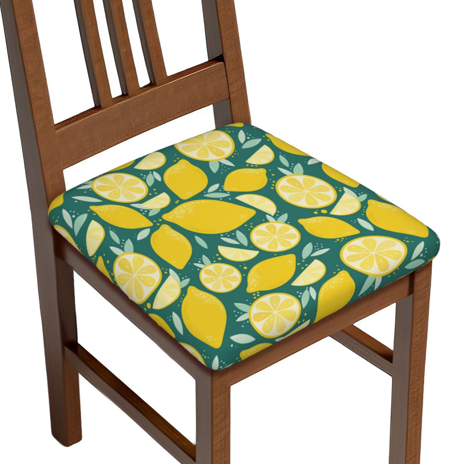 Chair Covers for Dining Chairs - cartoon Lemon leaves print Stretch ...