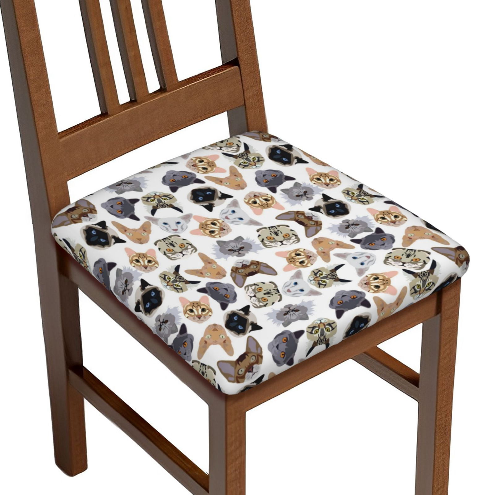 Chair Covers for Dining Chairs - cute cats A Stretch Removable Seat ...