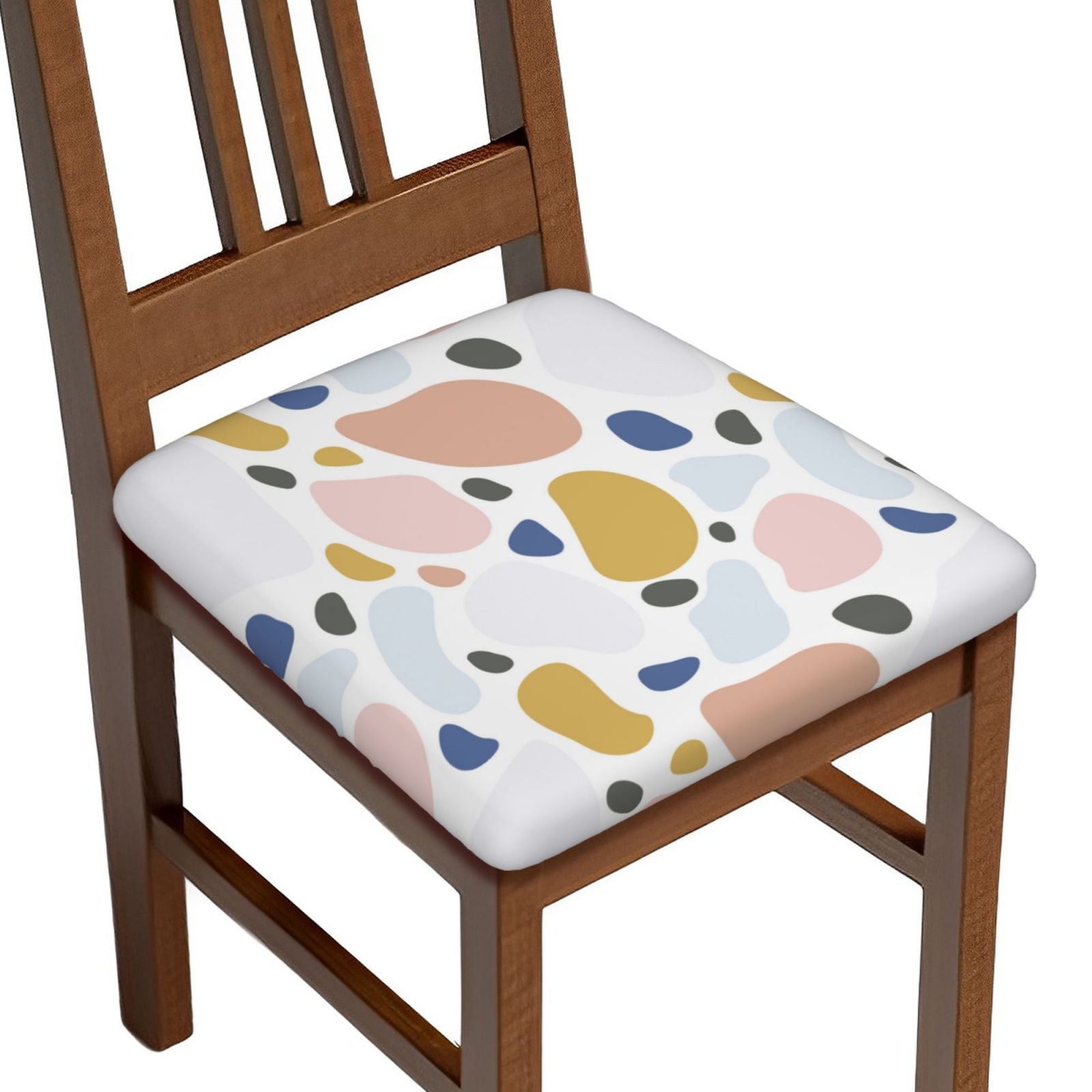 Chair Covers for Dining Chairs - geometric spots Stretch Removable Seat ...