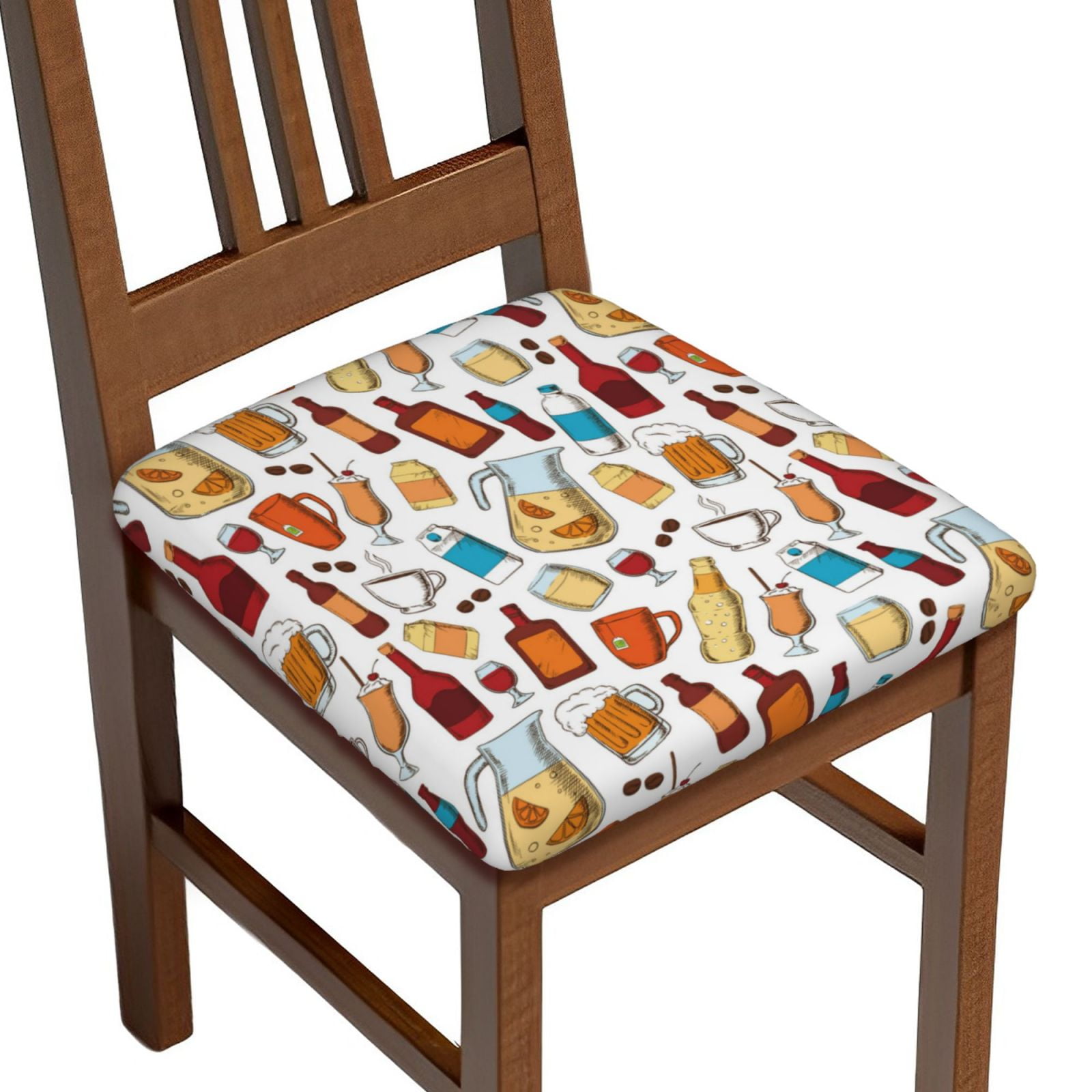 Chair Covers for Dining Chairs - glass beer Stretch Removable Seat ...