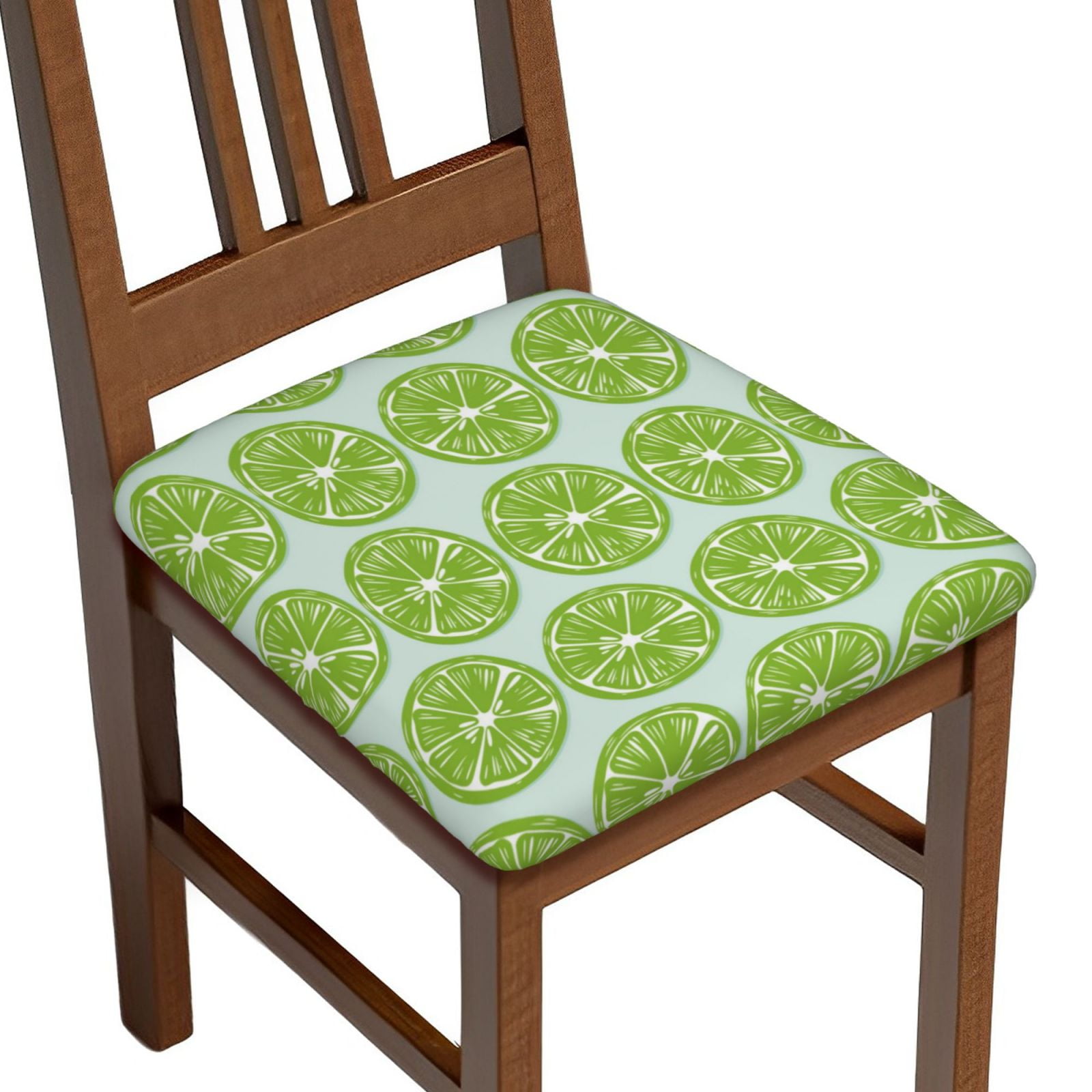 Chair Covers for Dining Chairs - green lemon slices Stretch Removable ...