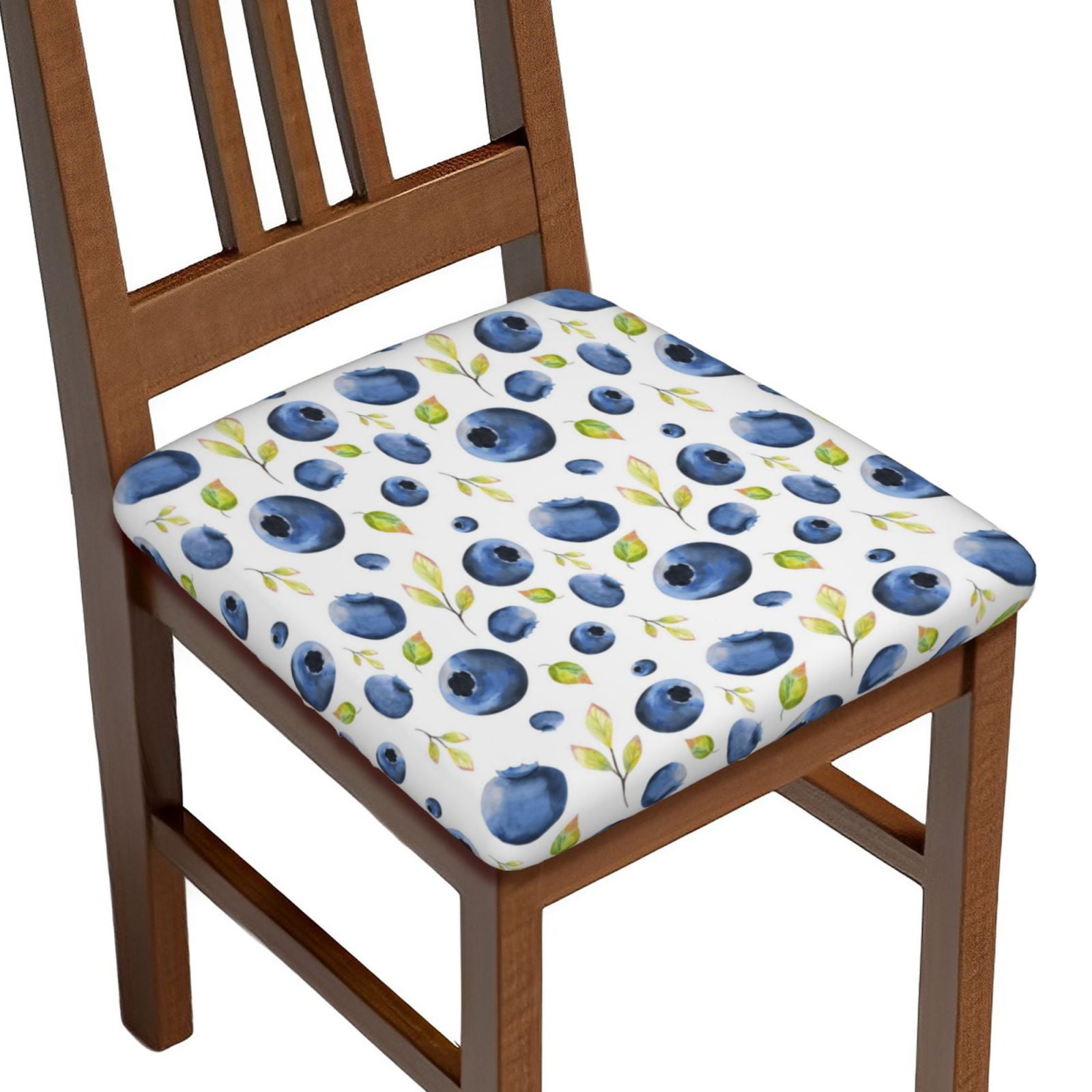 Chair Covers for Dining Chairs - leaf Blueberries pattern Stretch ...