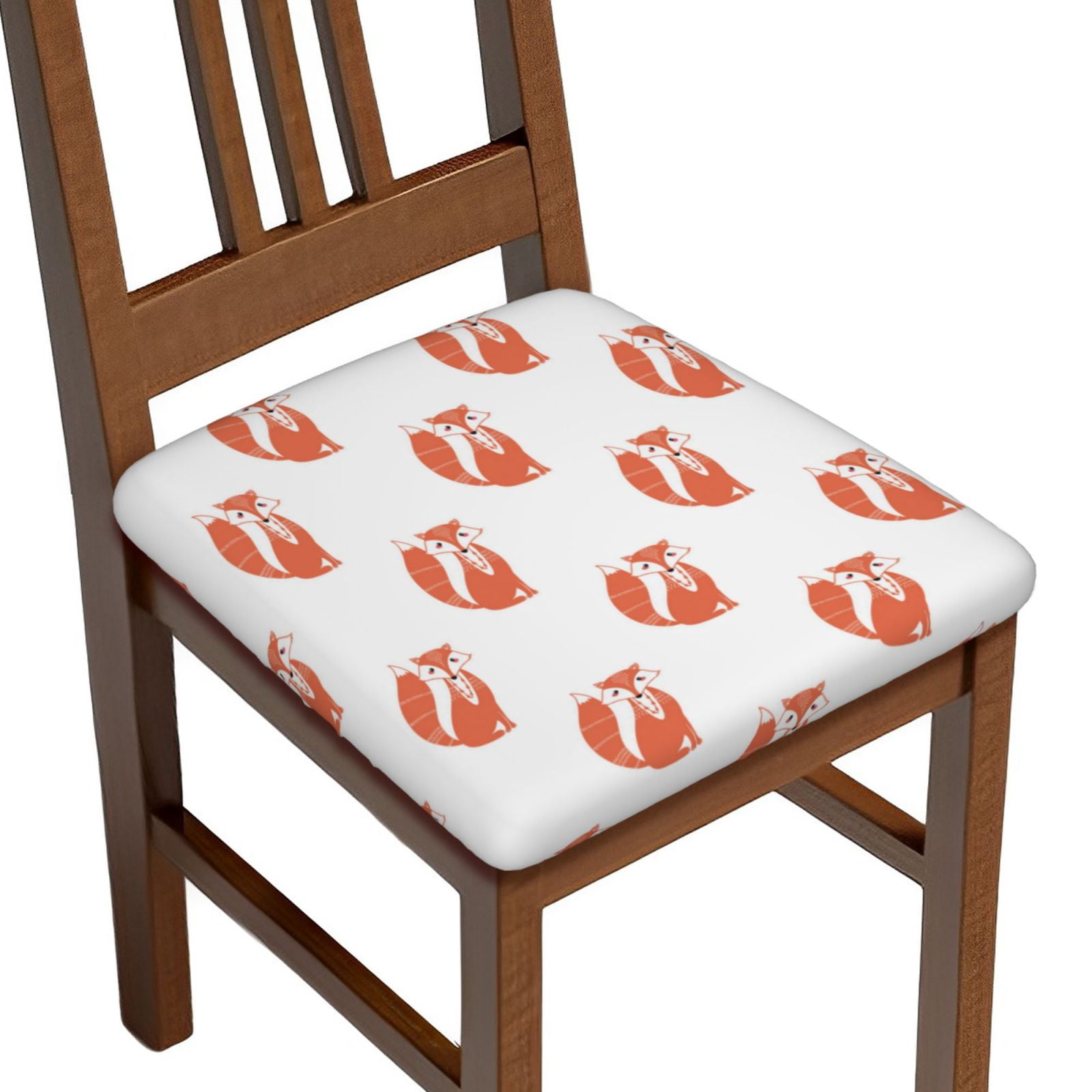 Chair Covers for Dining Chairs - orange fox Stretch Removable Seat ...
