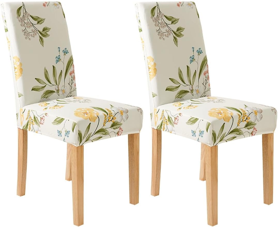 Chair Covers for Dining Room 2 Pack, Stretch Dining Chair Cover ...