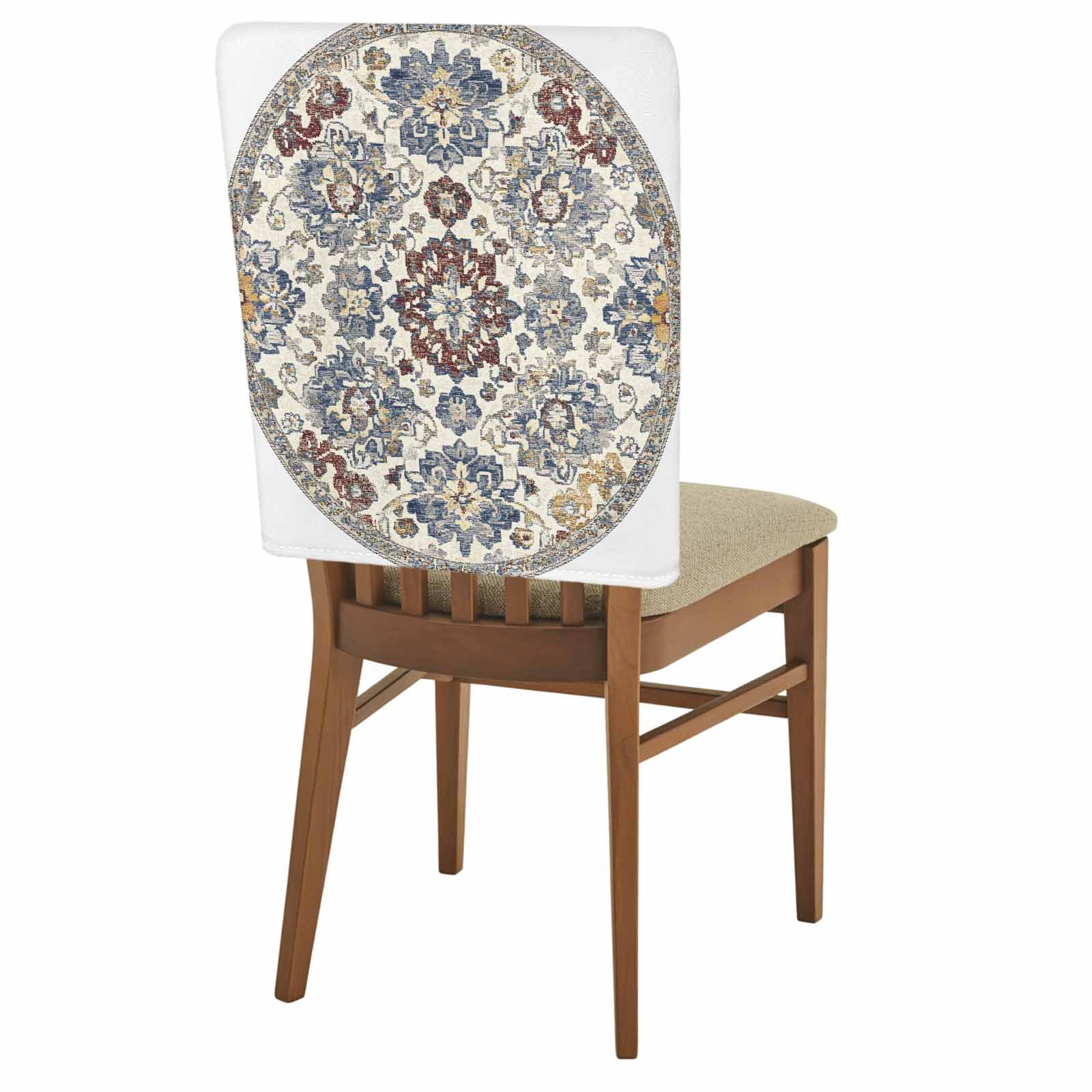 Chair Covers for Dining Room Bohemian Yellow Red Blue Flowers Set of 4 ...