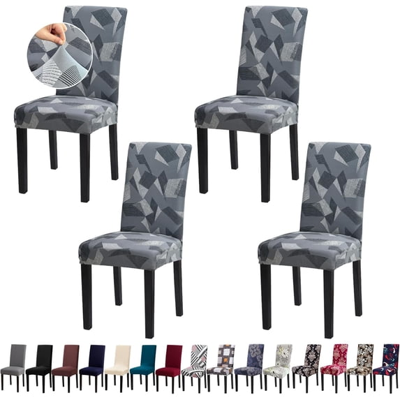 Chair Covers for Dining Room Set of 4, Dining Chair Covers, Kitchen ...