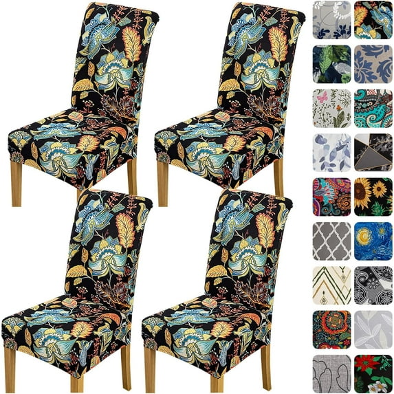 Chair Covers for Dining Room Set of 4,Stretch Spandex Parsons Chair ...