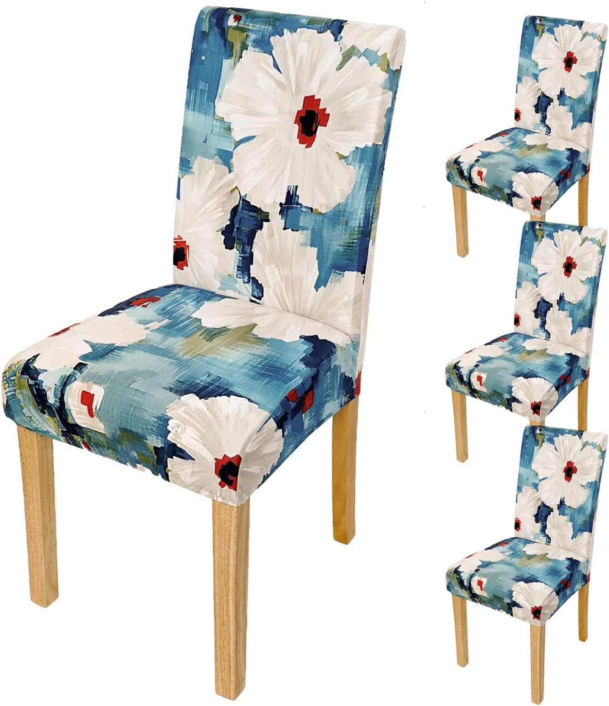Chair Covers for Dining Room Set of 4, Stretchy Parson Chair Slipcovers ...