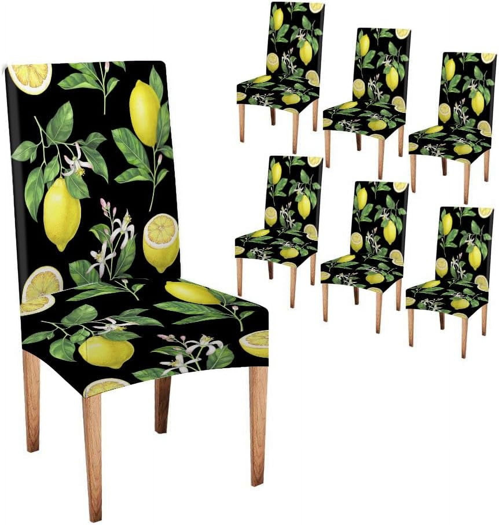 Chair Covers for Dining Room Set of 6 Stretch Jacquard Parson Chair ...