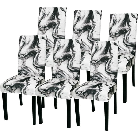 Chair Covers Dining Room Set of 6, Stretch Spandex Slipcover for Dining ...