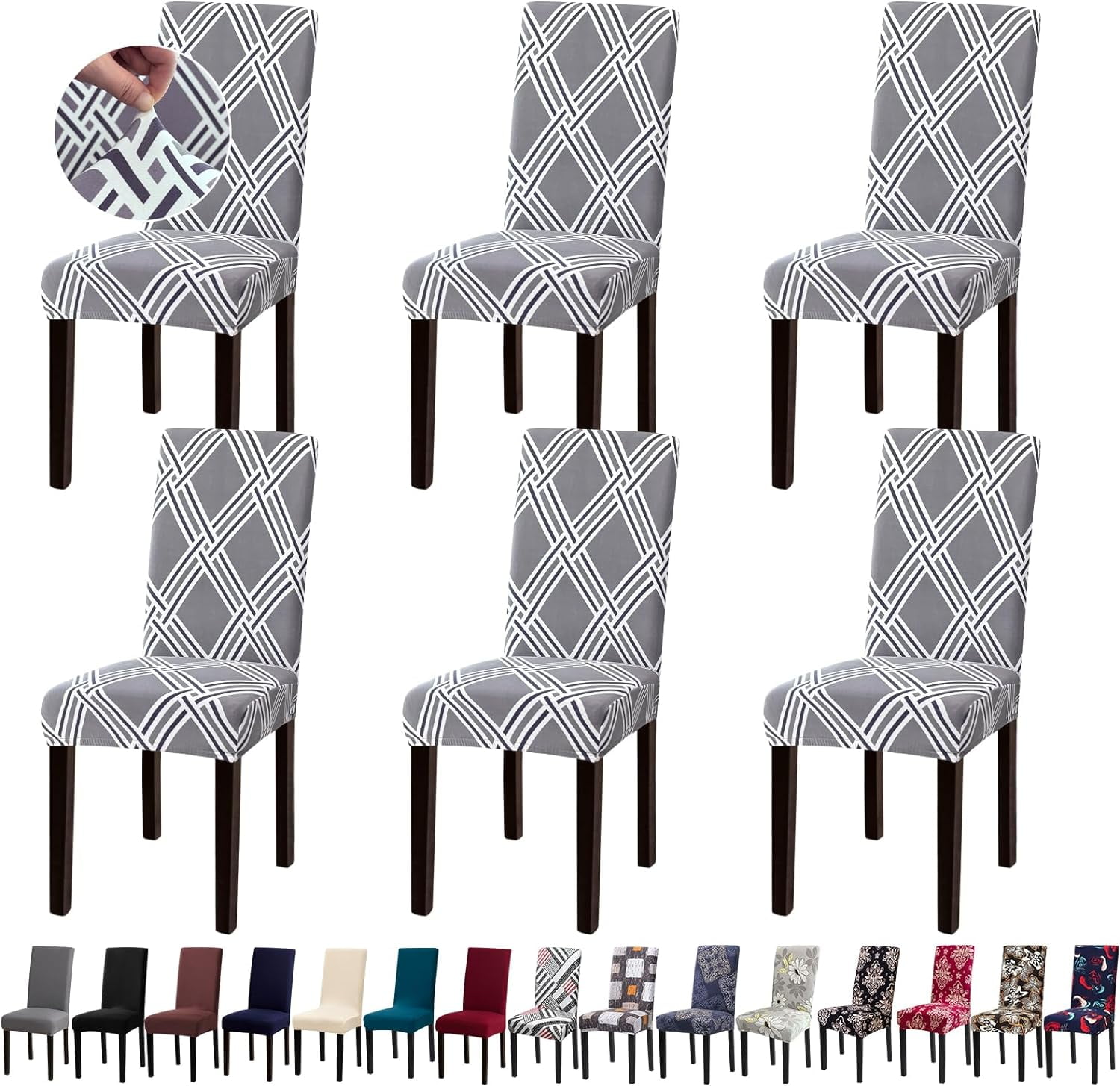 Chair Covers, Dining Room Chair Covers, Stretch Kitchen Chair Covers ...