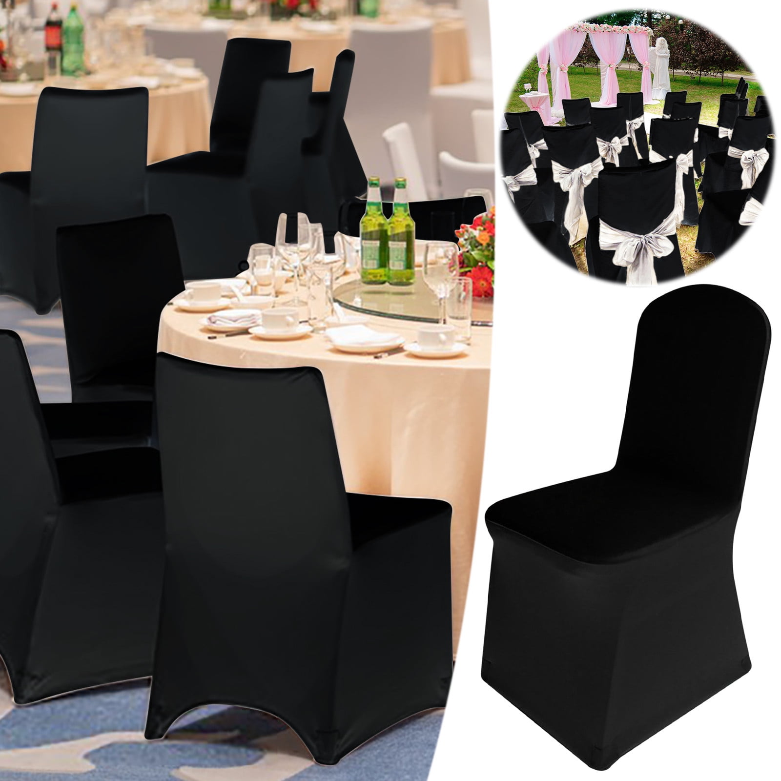 Chair Covers, Elastic Covers, Universal Fit for Multiple Chair Shapes ...