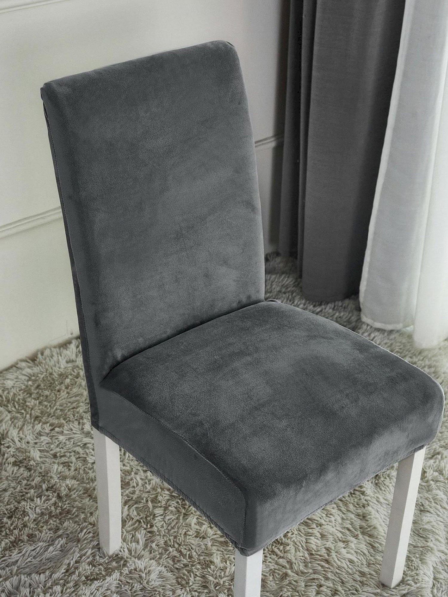 Chair Covers Plain Dark Grey Couch & Sofa Decor - Walmart.com