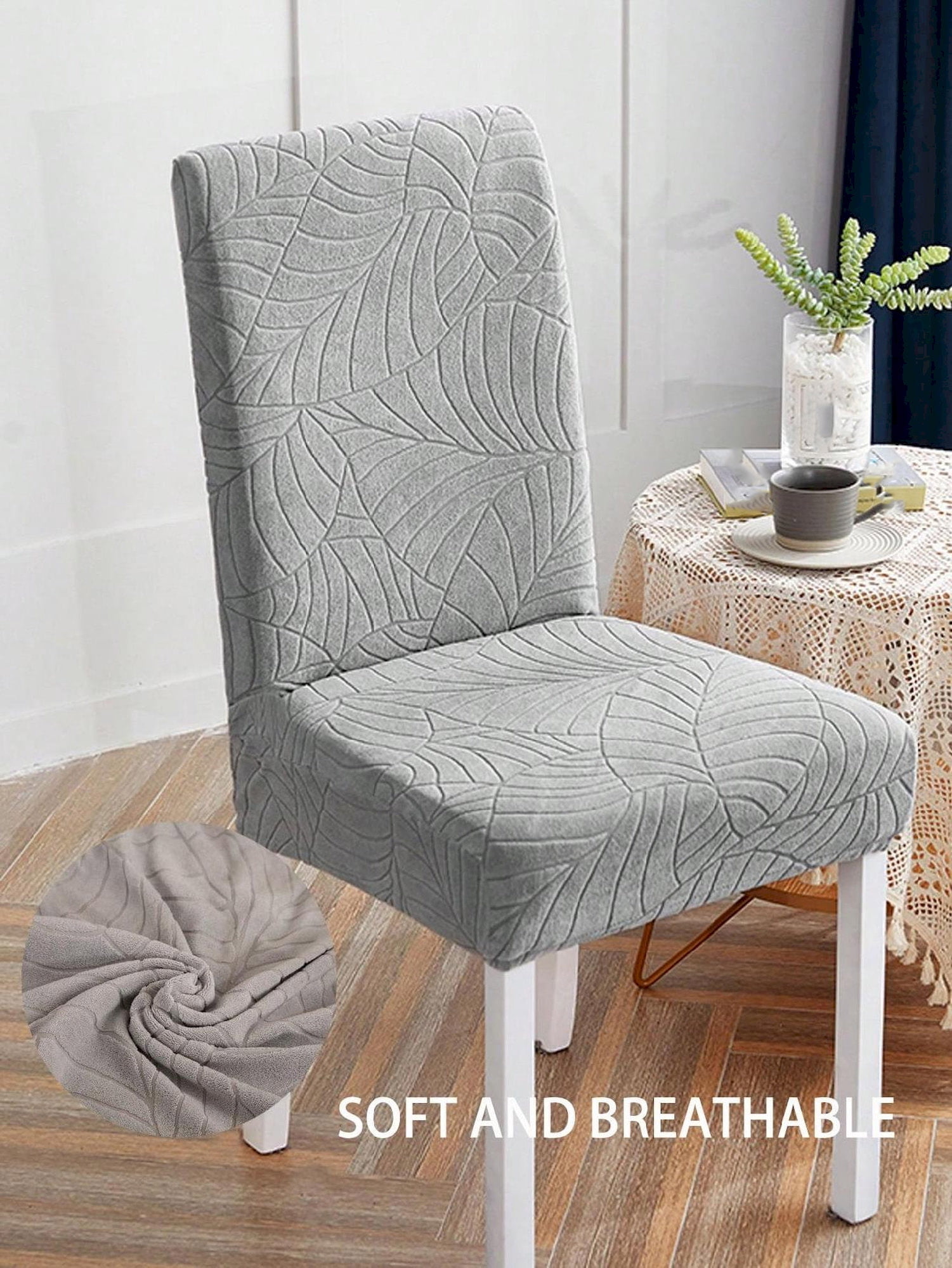 Chair Covers Plant Patterneds Light Grey Couch & Sofa Decor - Walmart.com
