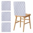 Chair Covers Set of 4 Blue Baroque Pattern Chair Slipcover Protector ...