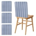 Chair Covers Set of 4 Blue Vertical Stripes Chair Slipcover Protector ...