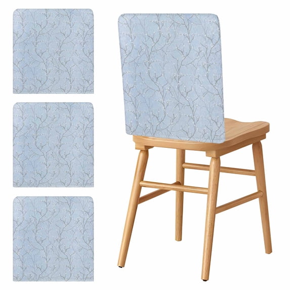 Chair Covers Set of 4 Blue Vines Chair Slipcover Protector Stretch ...