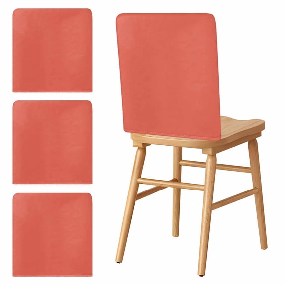 Chair Covers Set of 4 Coral Red Chair Slipcover Protector Stretch Chair ...