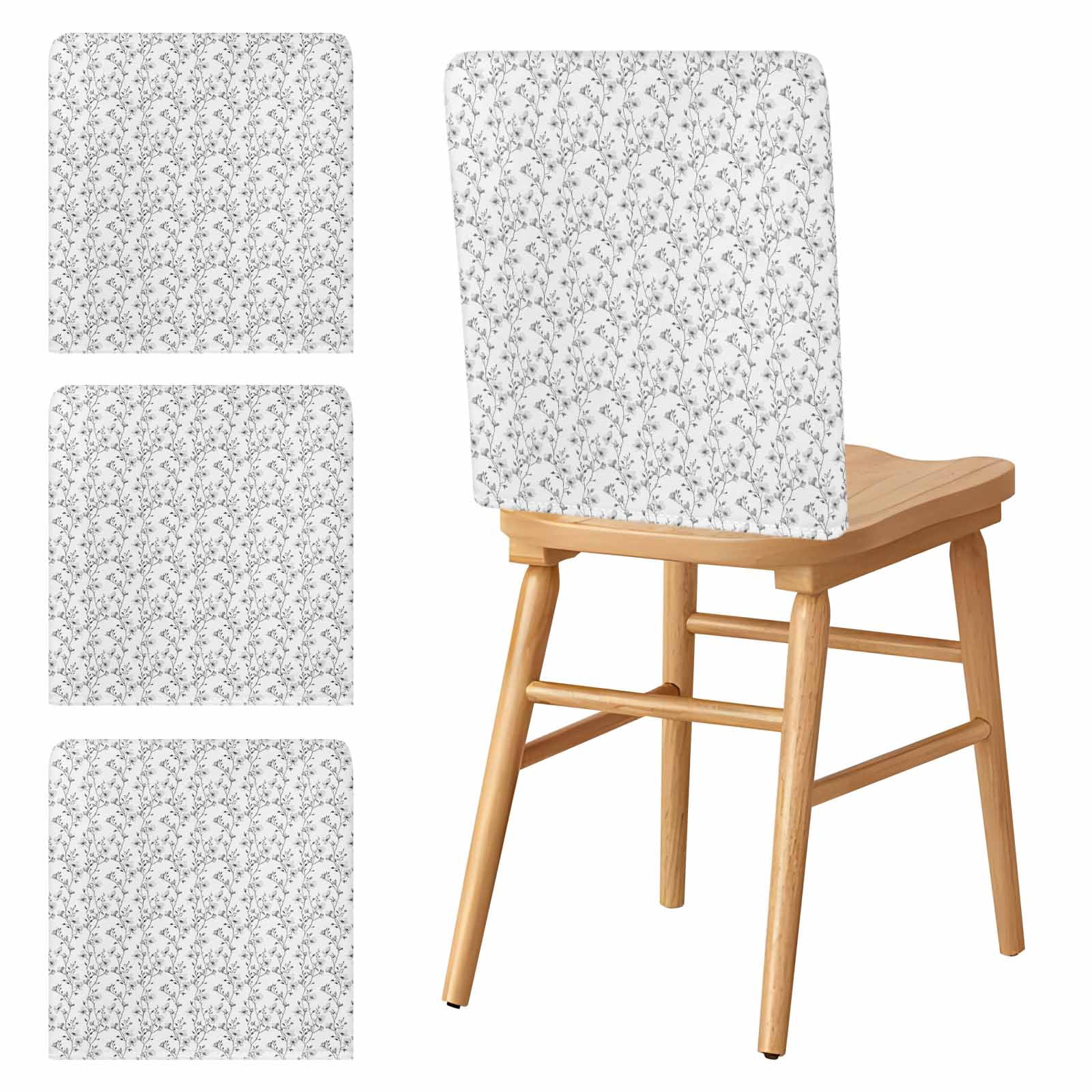 Chair Covers Set of 4 Floral Chair Slipcover Protector Stretch Chair ...
