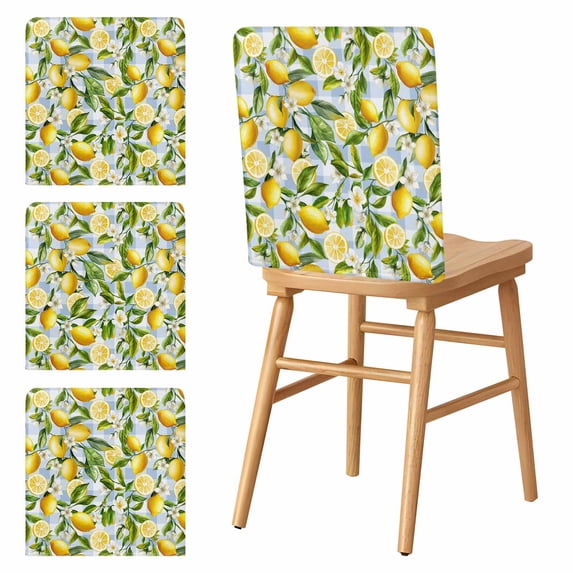 Chair Covers Set of 4 Floral Lemon Chair Slipcover Protector Stretch ...