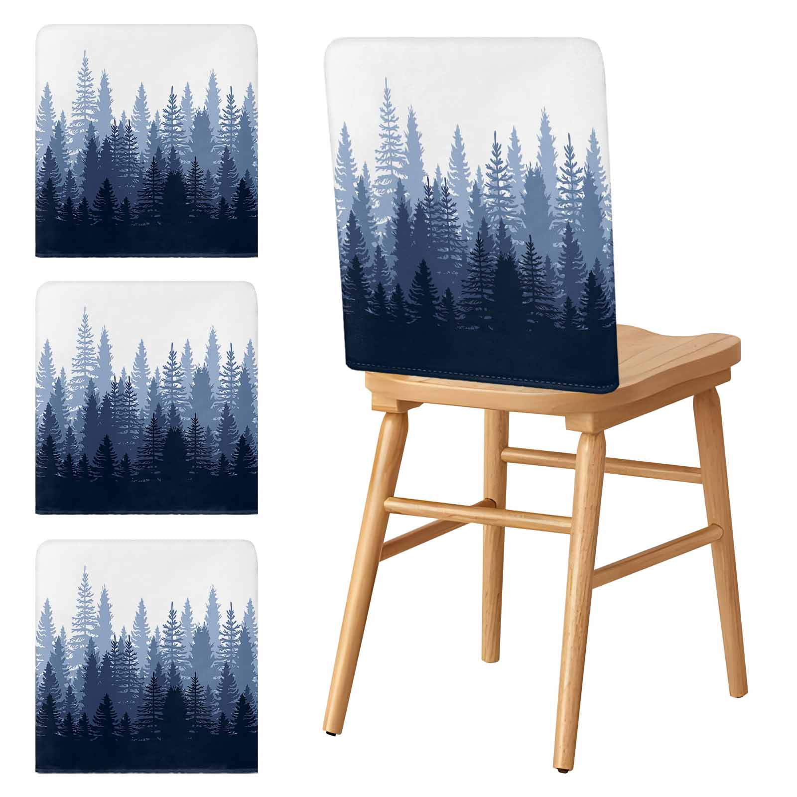 Chair Covers Set of 4 Forest Tree Chair Slipcover Protector Stretch ...