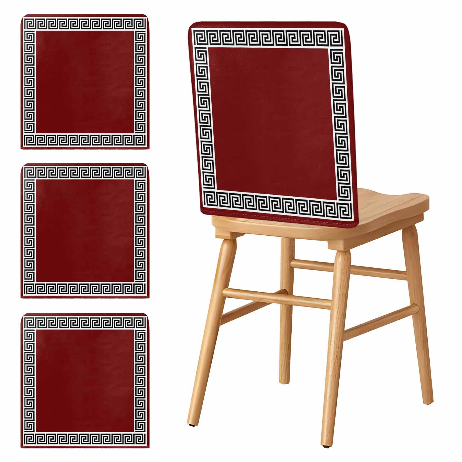 Chair Covers Set of 4 Geometric Greek Key Design Chair Slipcover ...