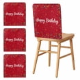 Chair Covers Set of 4 Happy Birthday Chair Slipcover Protector Stretch ...