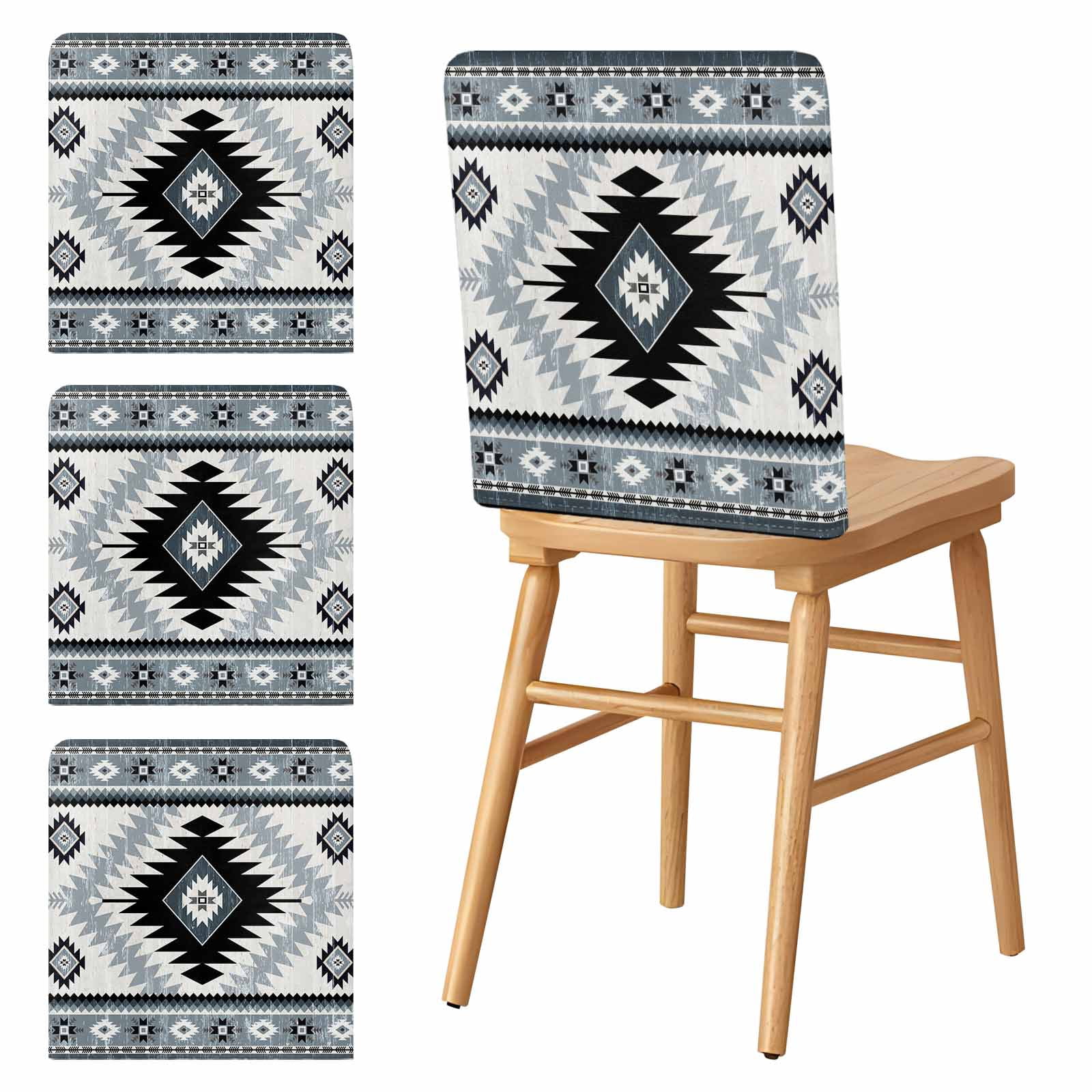 Chair Covers Set of 4 Haze Blue Bohemian Chair Slipcover Protector ...