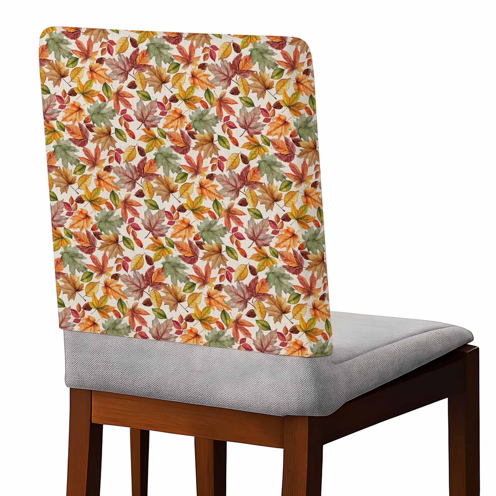 Chair Covers Set of 4 Maple Leaf Fall Watercolor Leaves Thanksgiving ...