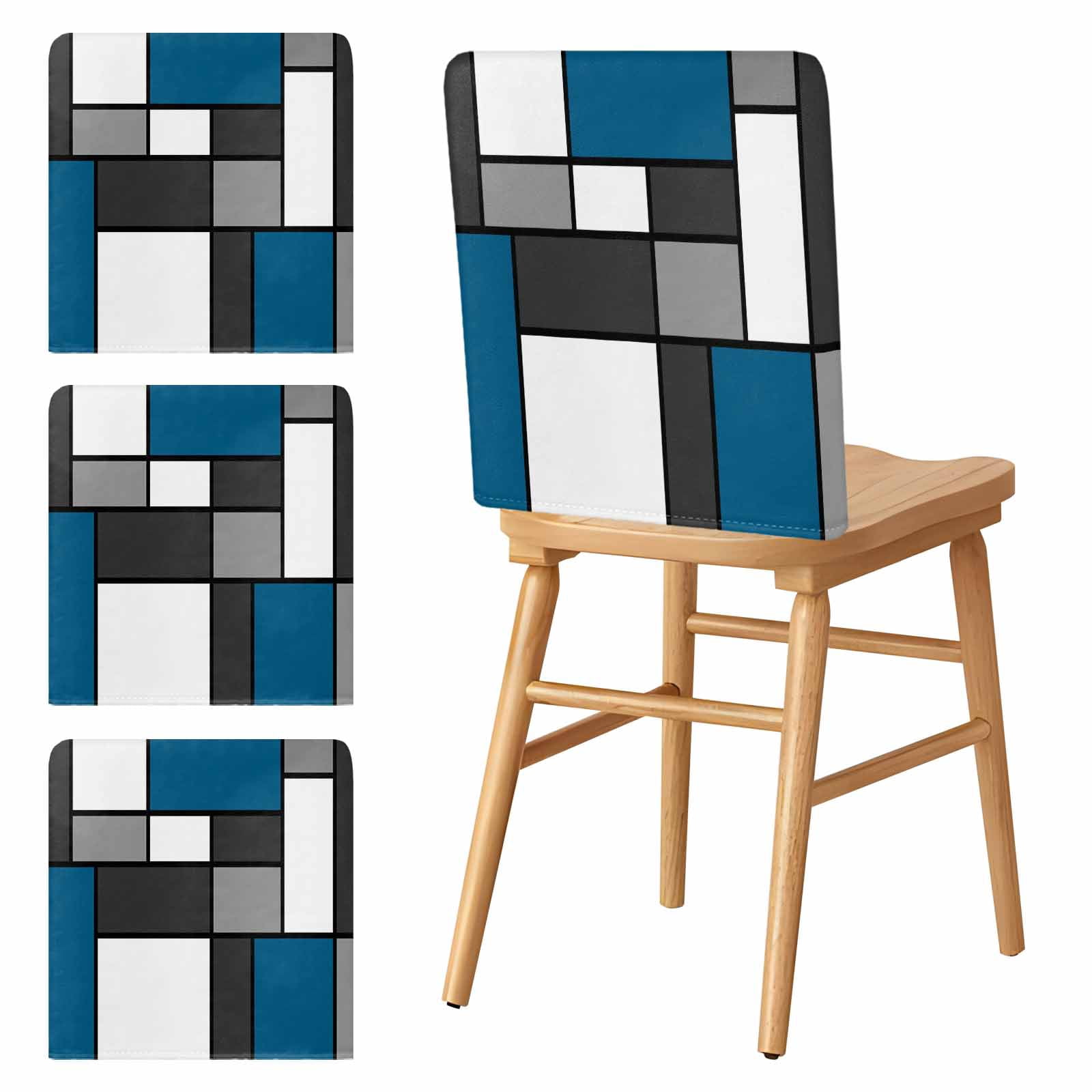 Chair Covers Set of 4 Modern Geometric Splicing Chair Slipcover ...