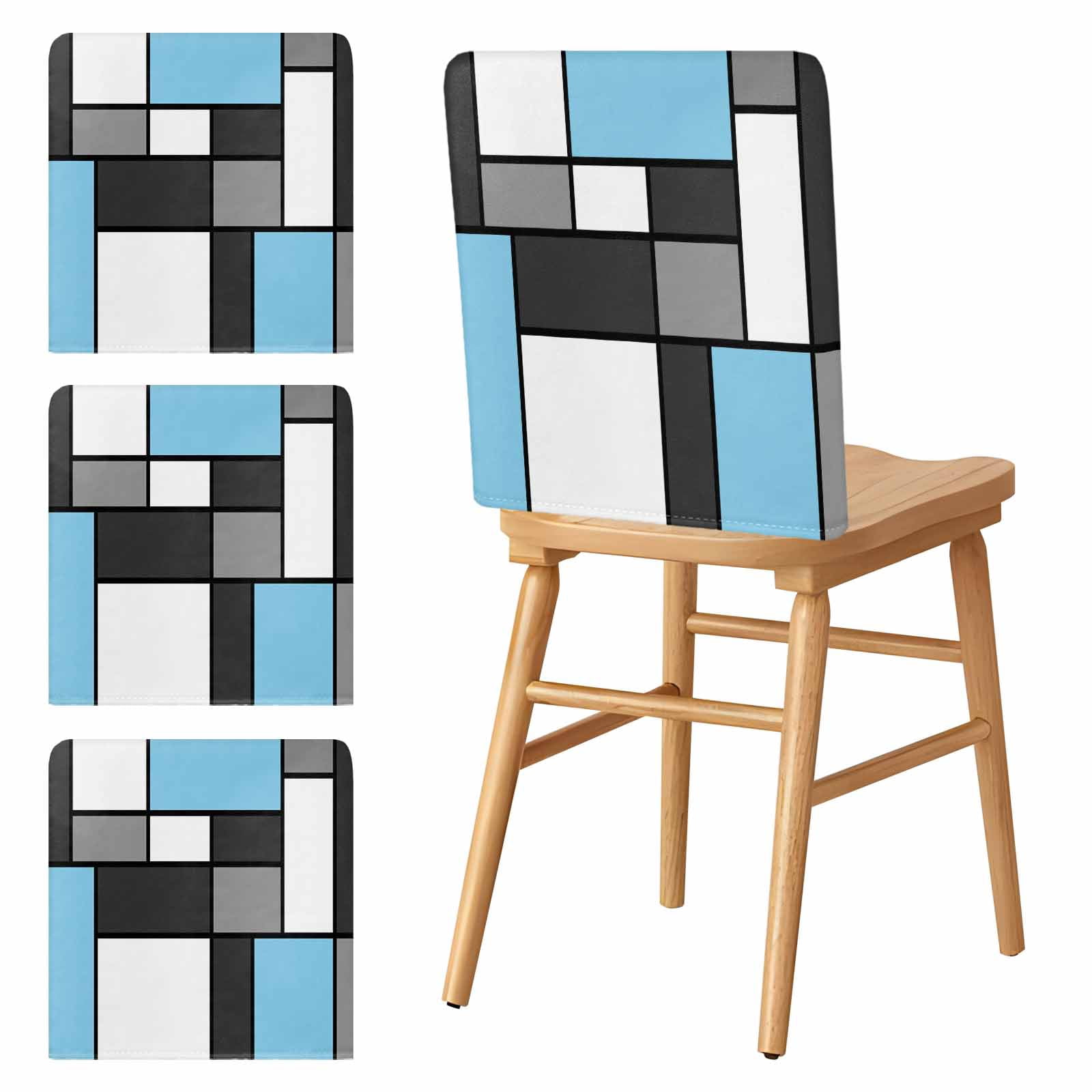 Chair Covers Set of 4 Modern Geometric Splicing Chair Slipcover ...