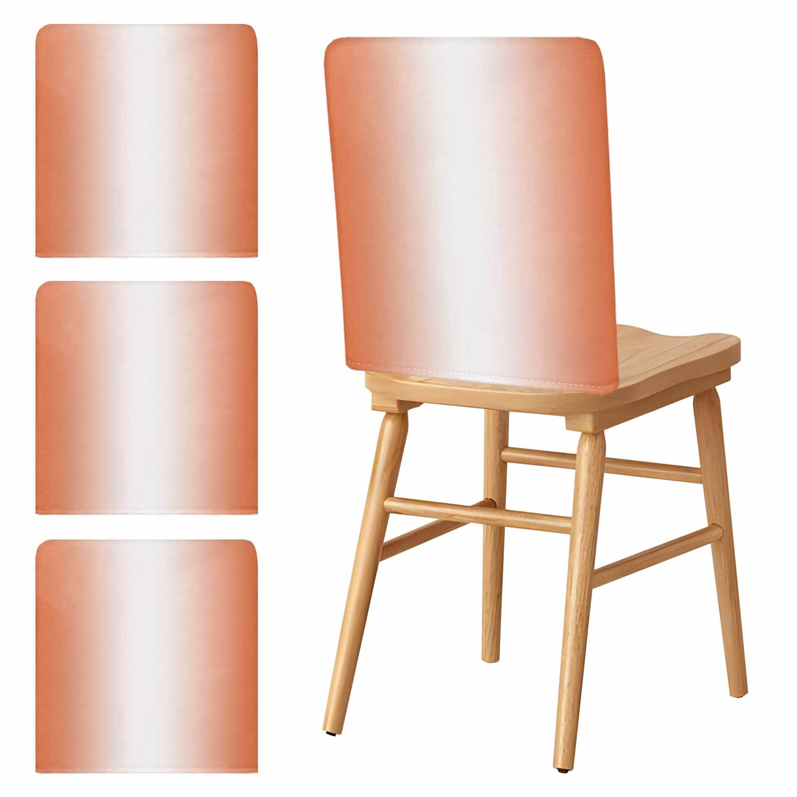 Chair Covers Set of 4 Ombre Orange Chair Slipcover Protector Stretch ...