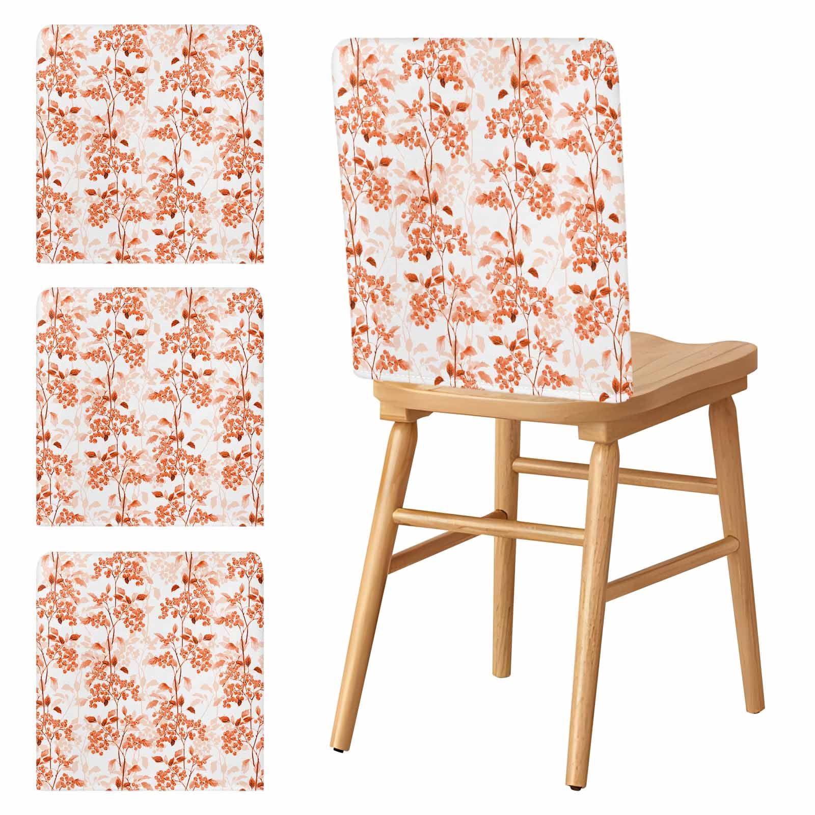 Chair Covers Set of 4 Orange Fruit Chair Slipcover Protector Stretch ...