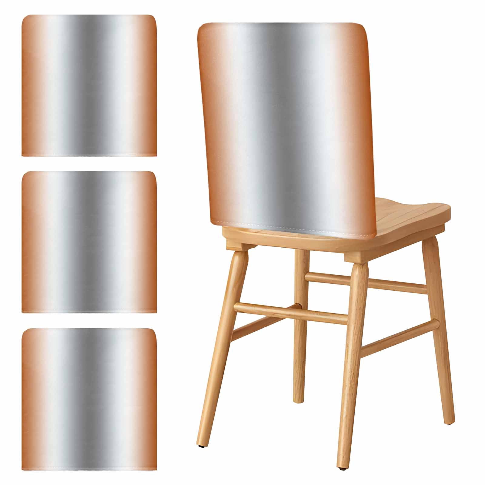 Chair Covers Set of 4 Orange Gray Chair Slipcover Protector Stretch ...
