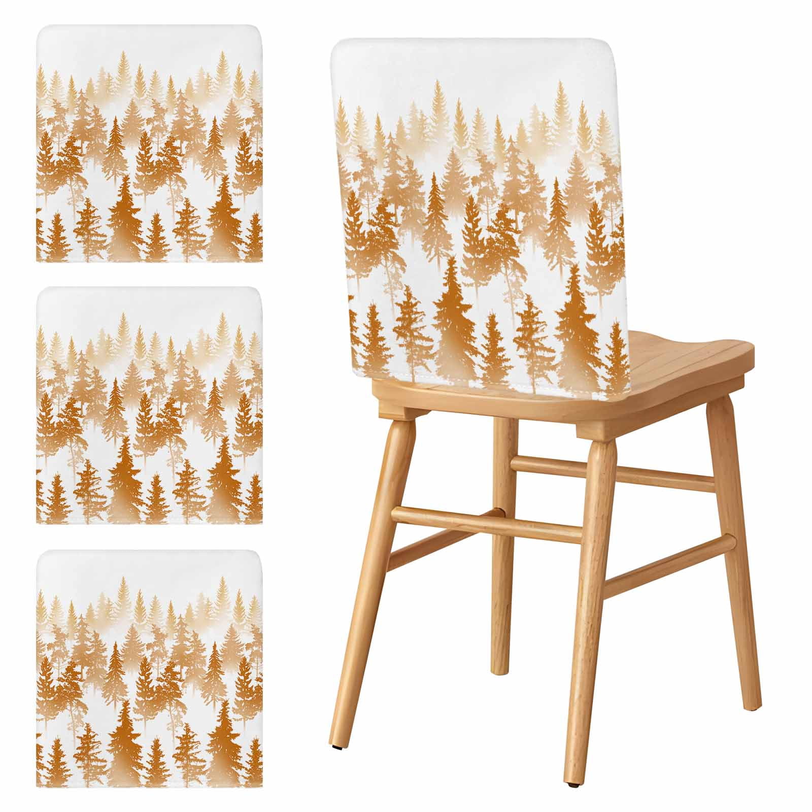 Chair Covers Set of 4 Pine Tree Chair Slipcover Protector Stretch Chair ...