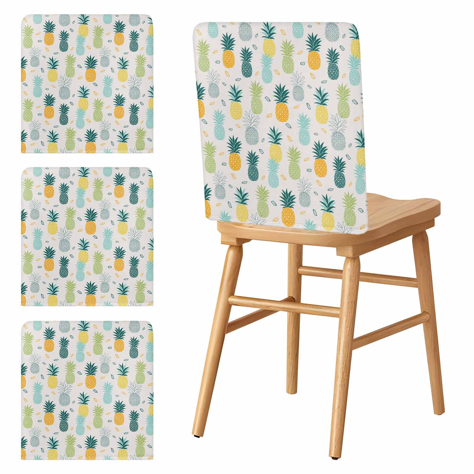 Chair Covers Set of 4 Pineapple Chair Slipcover Protector Stretch Chair ...