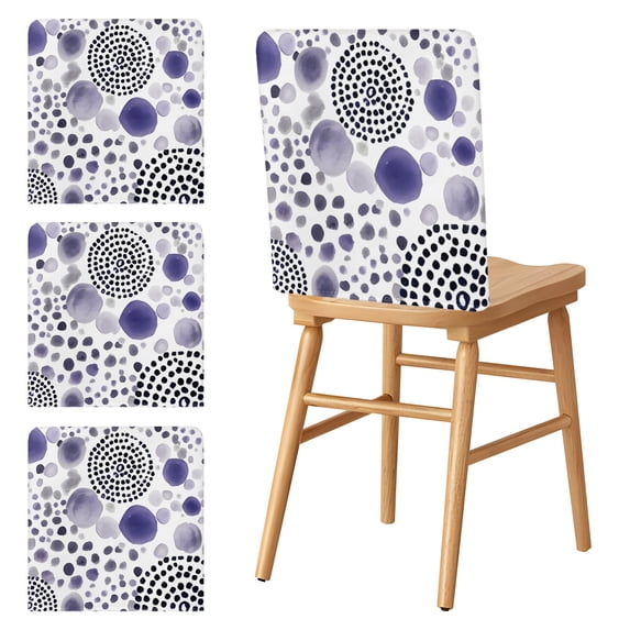 Chair Covers Set of 4 Purple Bubble Dots Chair Slipcover Protector ...